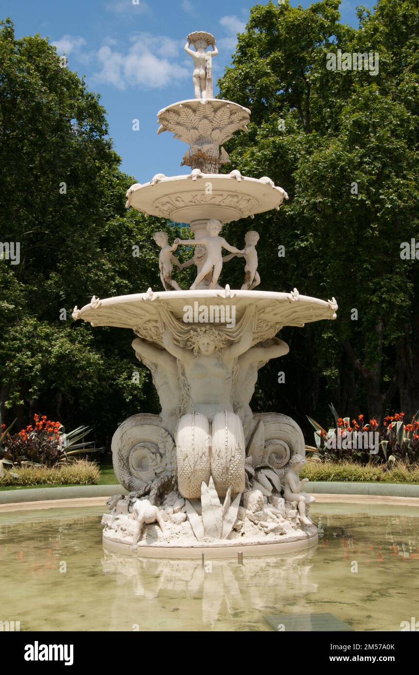 Victorian-era fountain at the Carlton Gardens, Melbourne, Victoria ...