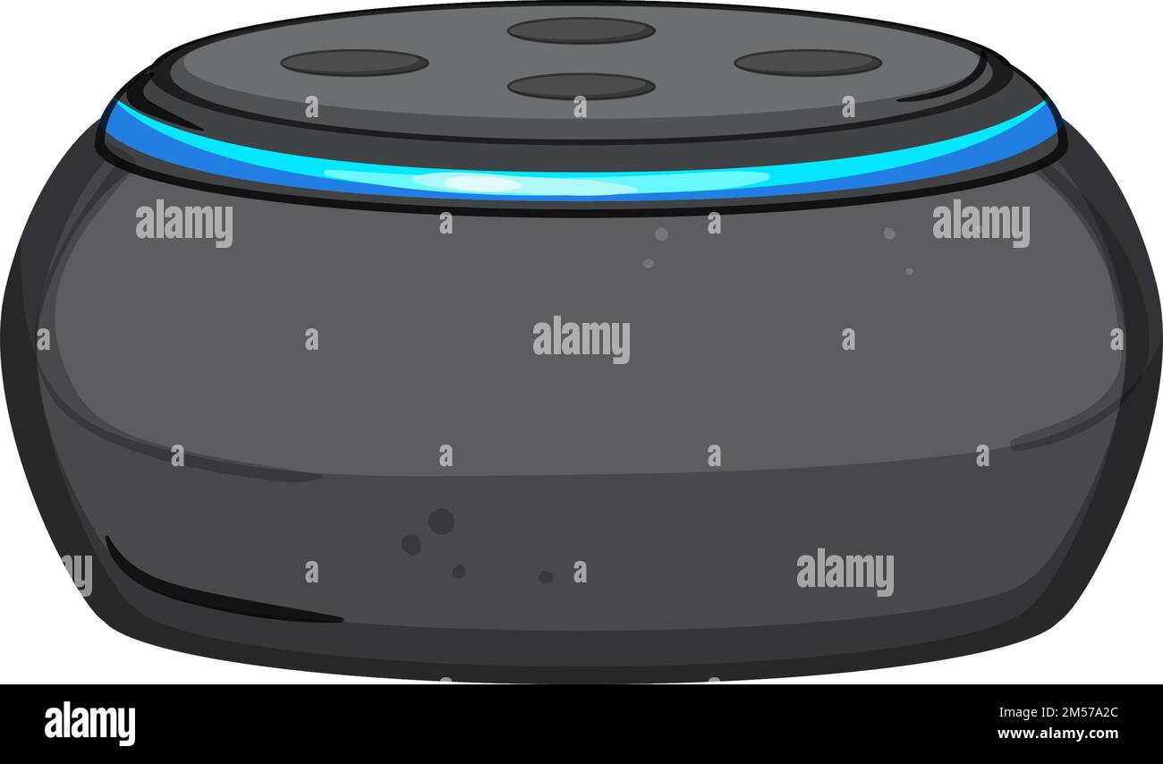 assistant smart speaker cartoon vector illustration Stock Vector Image ...