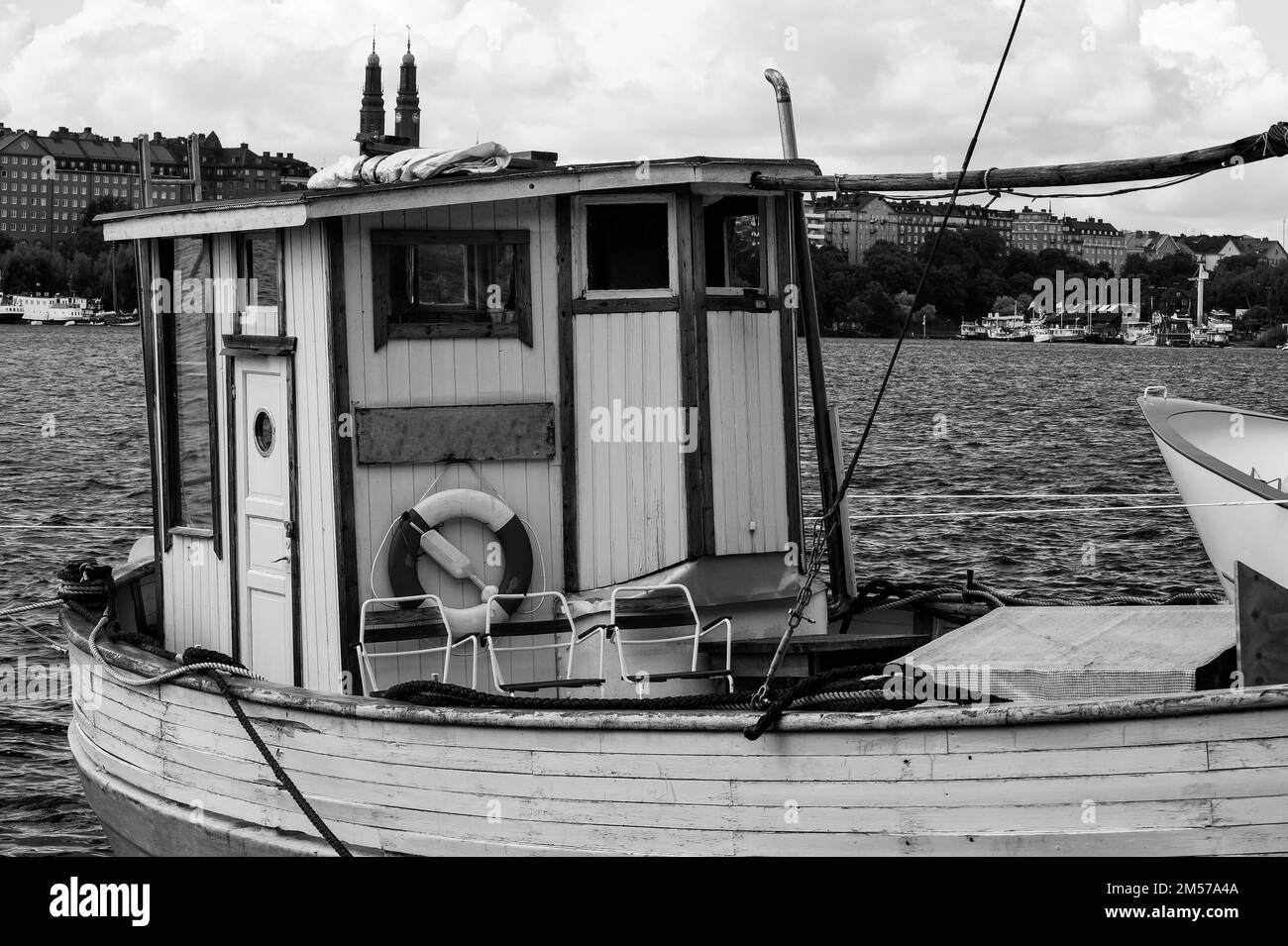 Boats and waterway Black and White Stock Photos & Images - Alamy