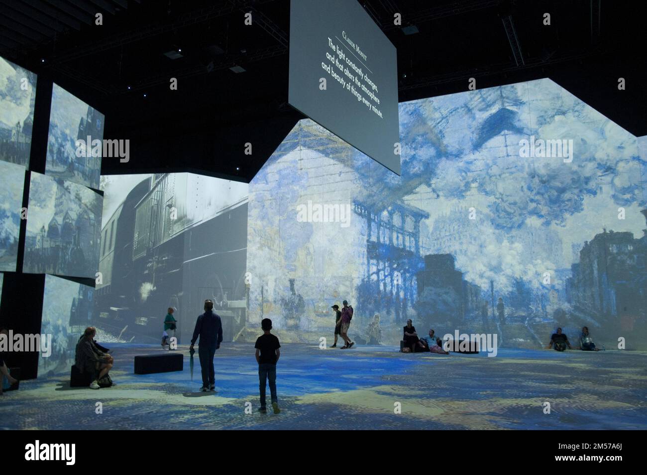 The LUME multimedia exhibition 'Monet and Friends' (the French ...