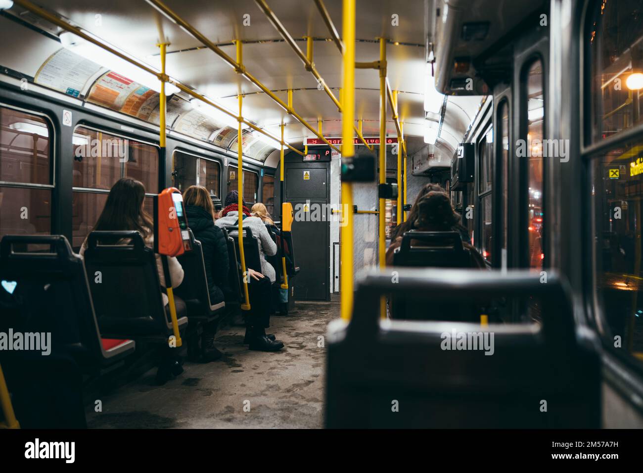 Inside tram in prague hi-res stock photography and images - Alamy