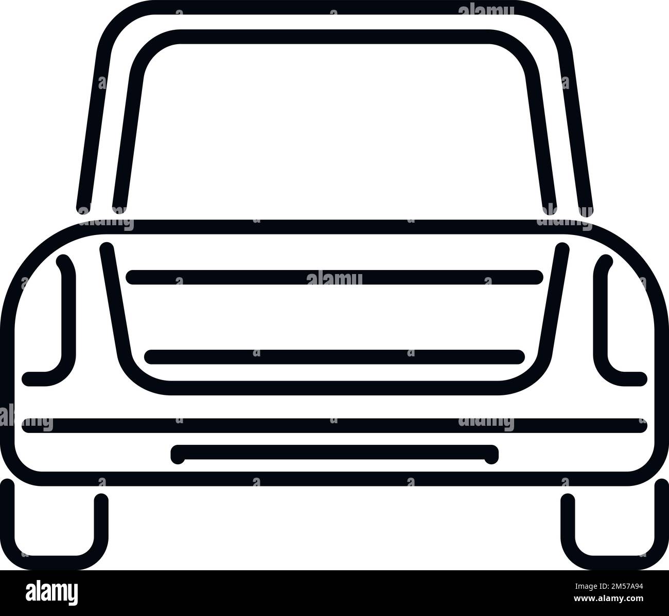 Back car trunk icon outline vector. Vehicle door. Side auto Stock ...