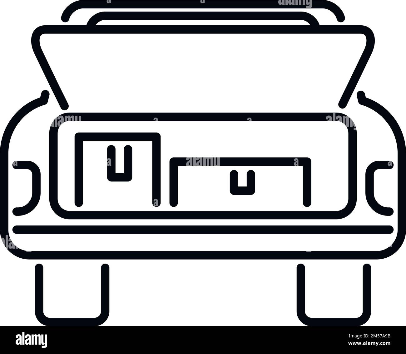 Travel car trunk icon outline vector. Open door. Back suv Stock Vector ...