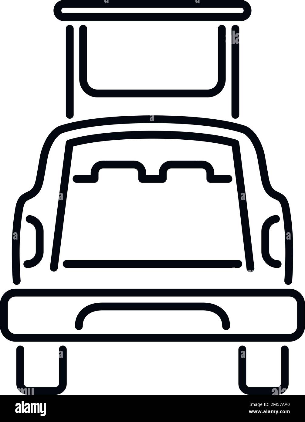 Suv trunk icon outline vector. Vehicle door. Travel back Stock Vector ...