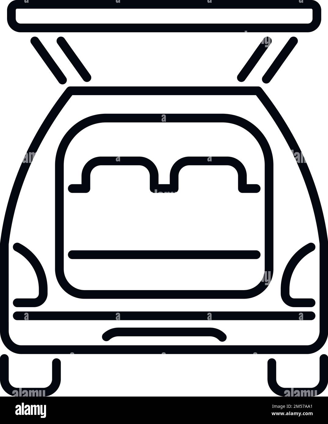Suitcase trunk icon outline vector. Car door. Open vehicle Stock Vector ...