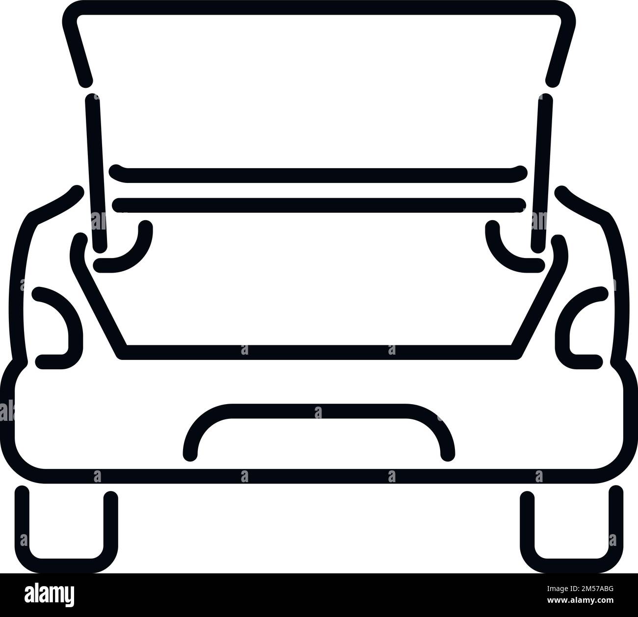 Wheel in car trunk icon outline vector. Open door. Family suitcase ... Wheel in car trunk icon outline vector. Open door. Family suitcase ...