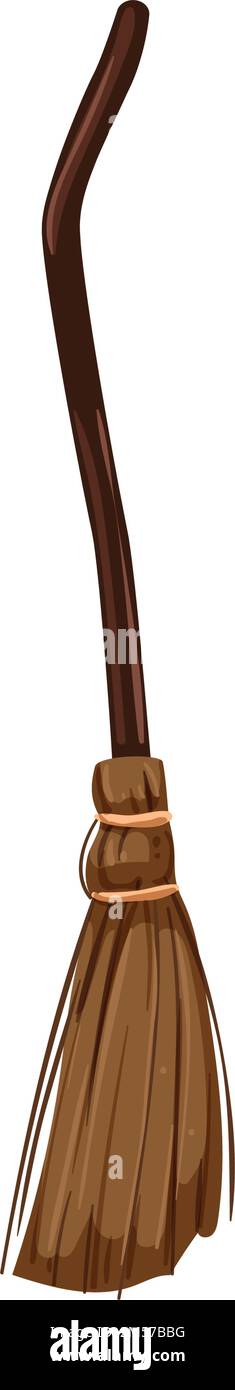 old witch broom cartoon vector illustration Stock Vector Image & Art ...