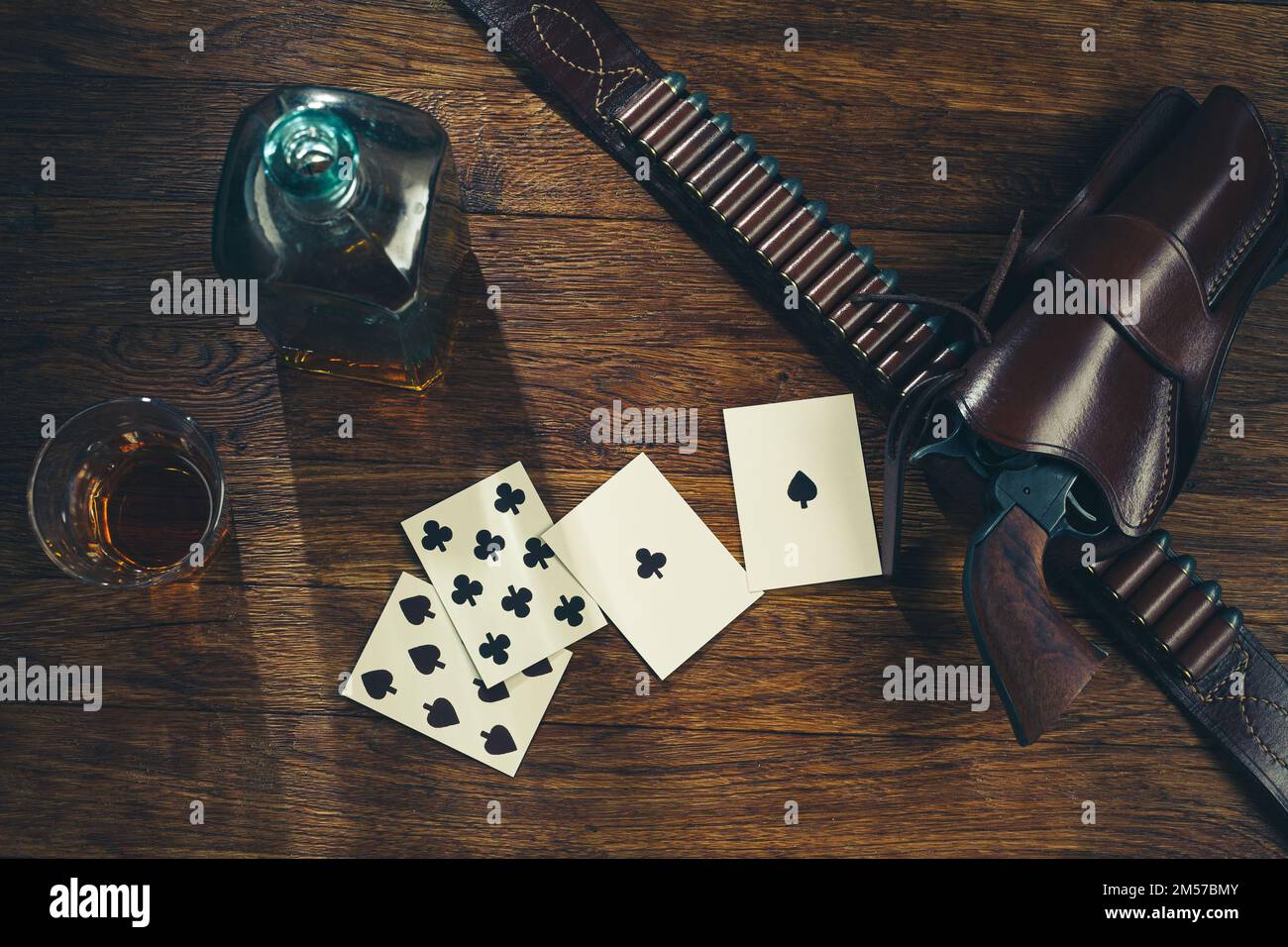 Poker "Dead man's hand". Two-pair poker hand consisting of the black ...