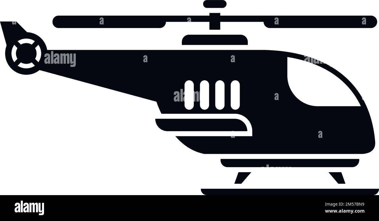 Aid rescue helicopter icon simple vector. Air transport. Aerial guard ...