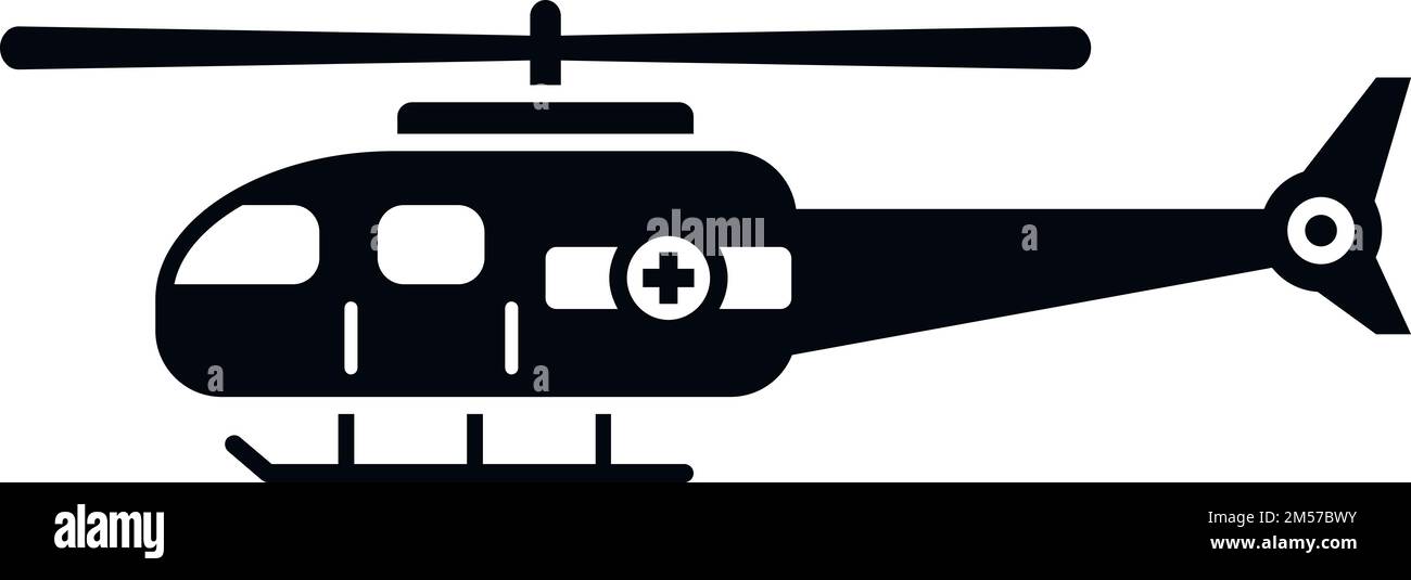 Army rescue helicopter icon simple vector. Air transport. Aerial guard ...