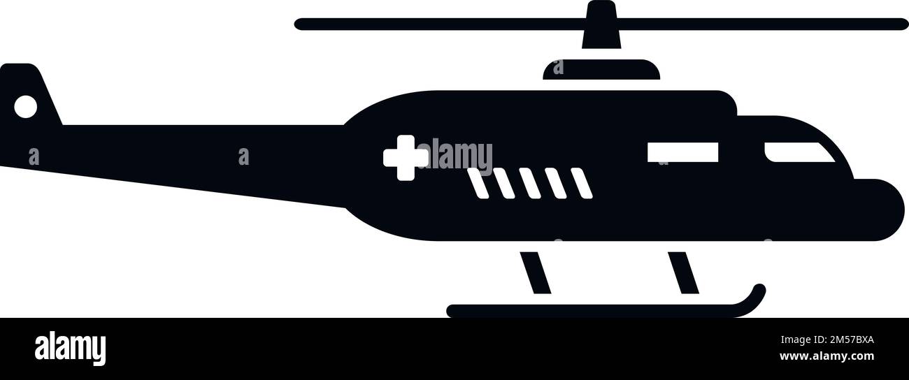 Help rescue helicopter icon simple vector. Air transport. Aerial guard ...