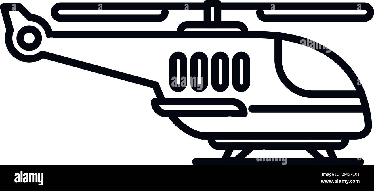 Rescue helicopter icon outline vector. Air transport. Sea military ...