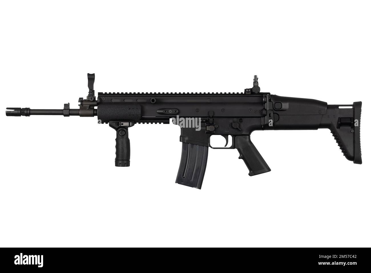 US Army SCAR-L carbine isolated on a white background Stock Photo - Alamy