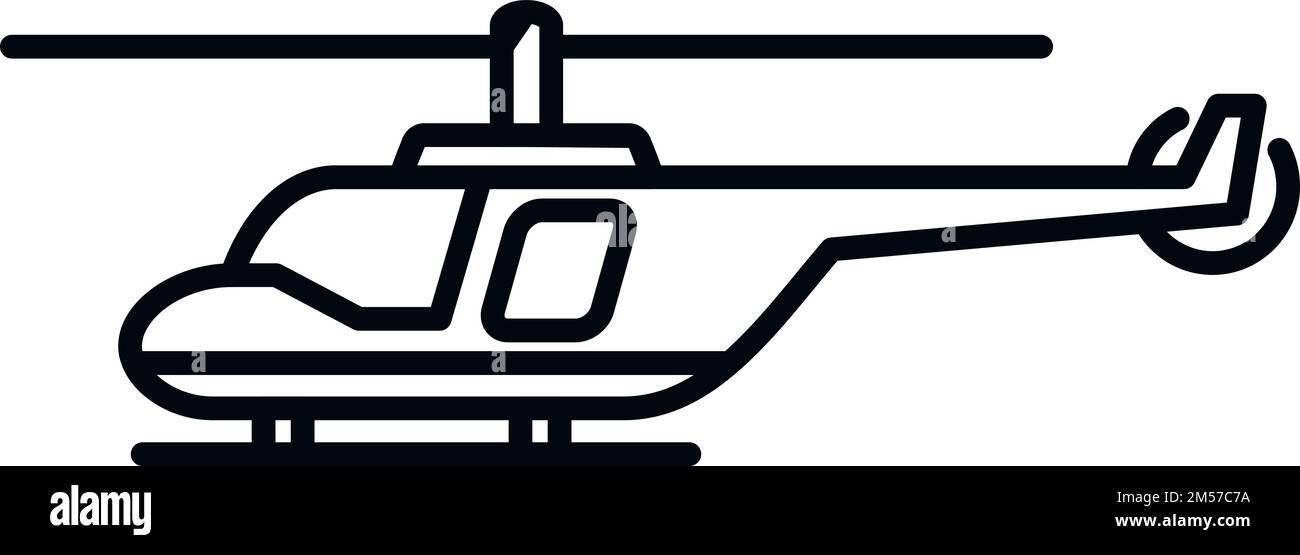 Aviation helicopter icon outline vector. Air transport. Sea aerial ...