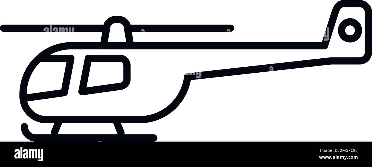 Sky rescue helicopter icon outline vector. Sea transport. Safety flight ...