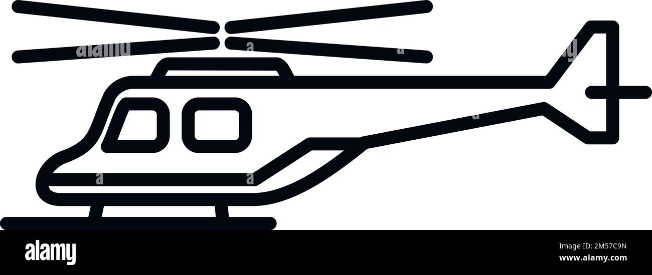 Safety rescue helicopter icon outline vector. Air transport. Flight ...