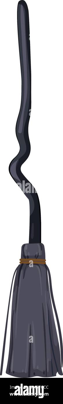 wizard witch broom cartoon vector illustration Stock Vector Image & Art ...