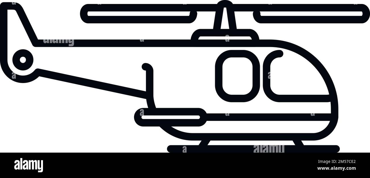 Army rescue helicopter icon outline vector. Air transport. Aerial guard ...