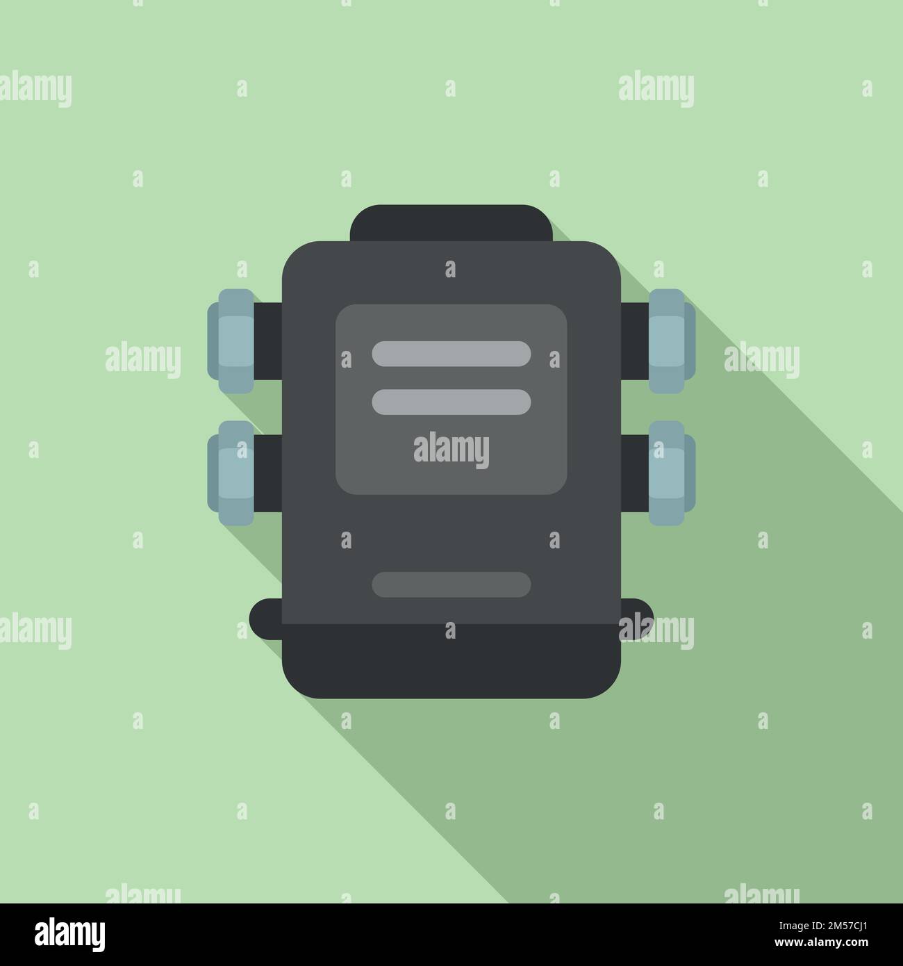 Electric junction box icon flat vector. Switch power. Safety wall Stock ...