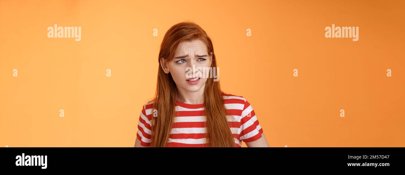 Woman cringe side hi-res stock photography and images - Alamy