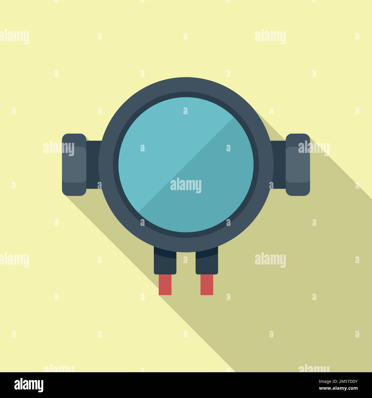 Unplug junction box icon flat vector. Electric switch. Safety circuit ...