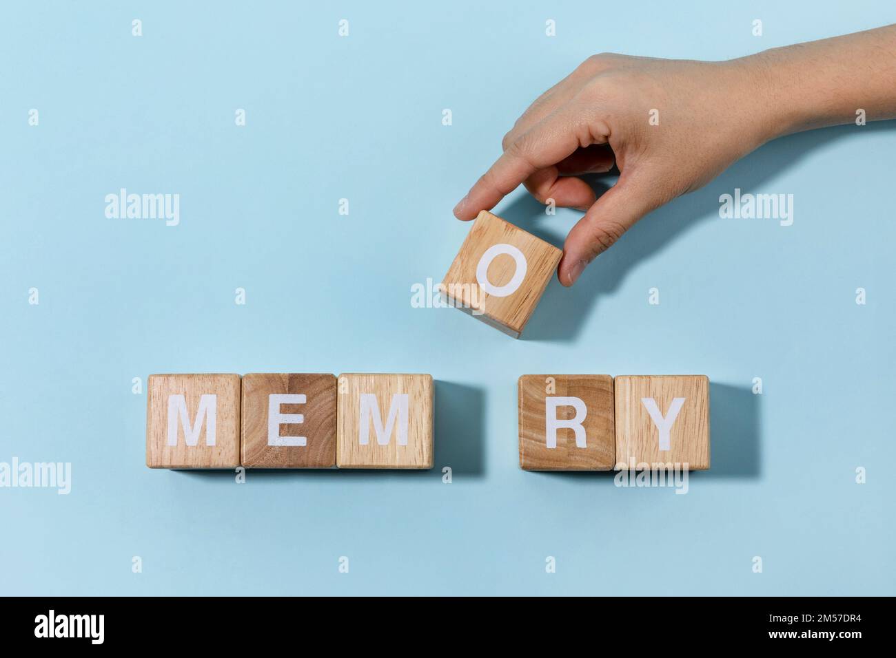 brain health and dementia series a block with a memory written on it ...