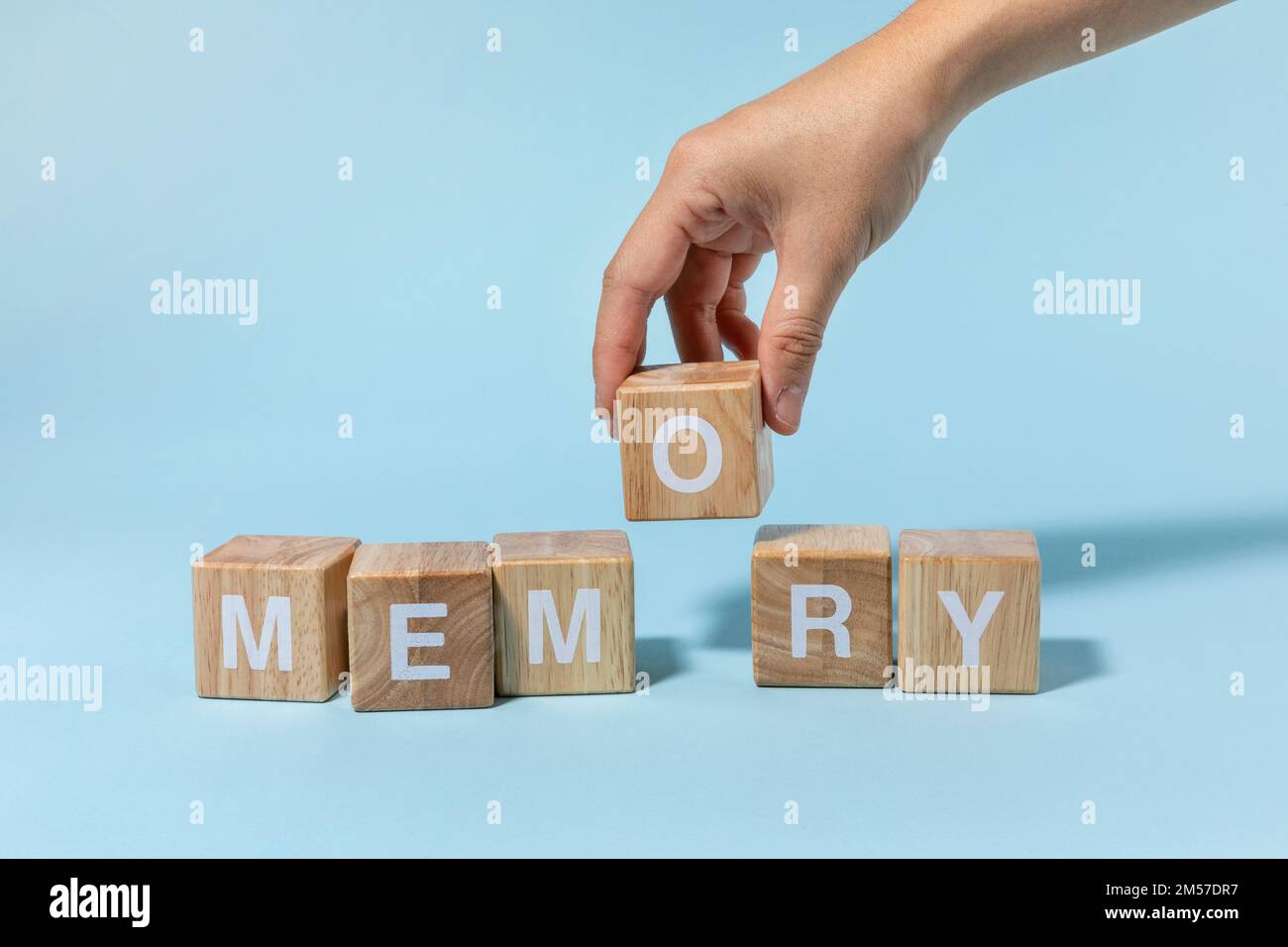 brain health and dementia series a block with a memory written on it ...