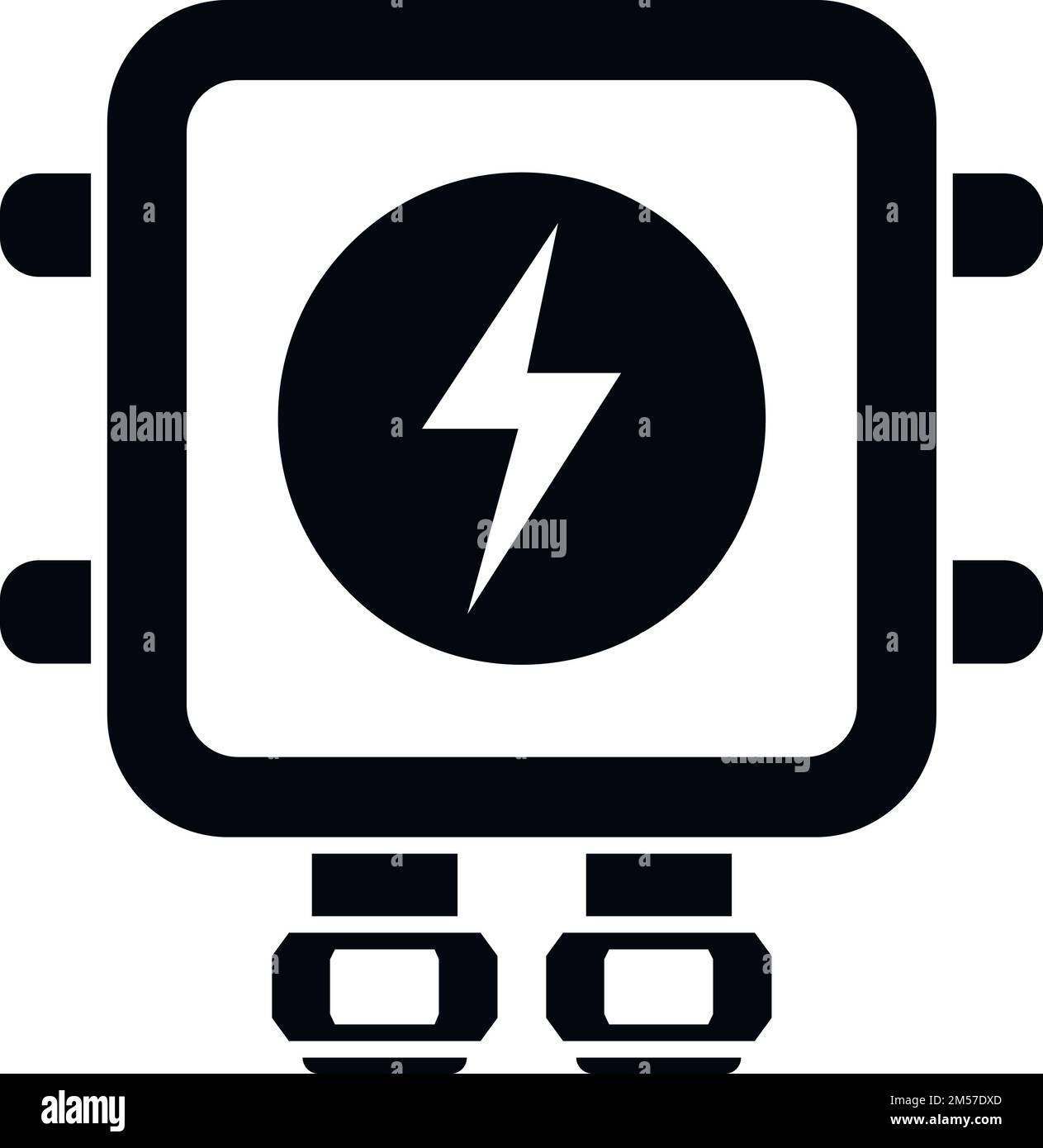 Electric junction box icon simple vector. Switch power. Safety wall ...