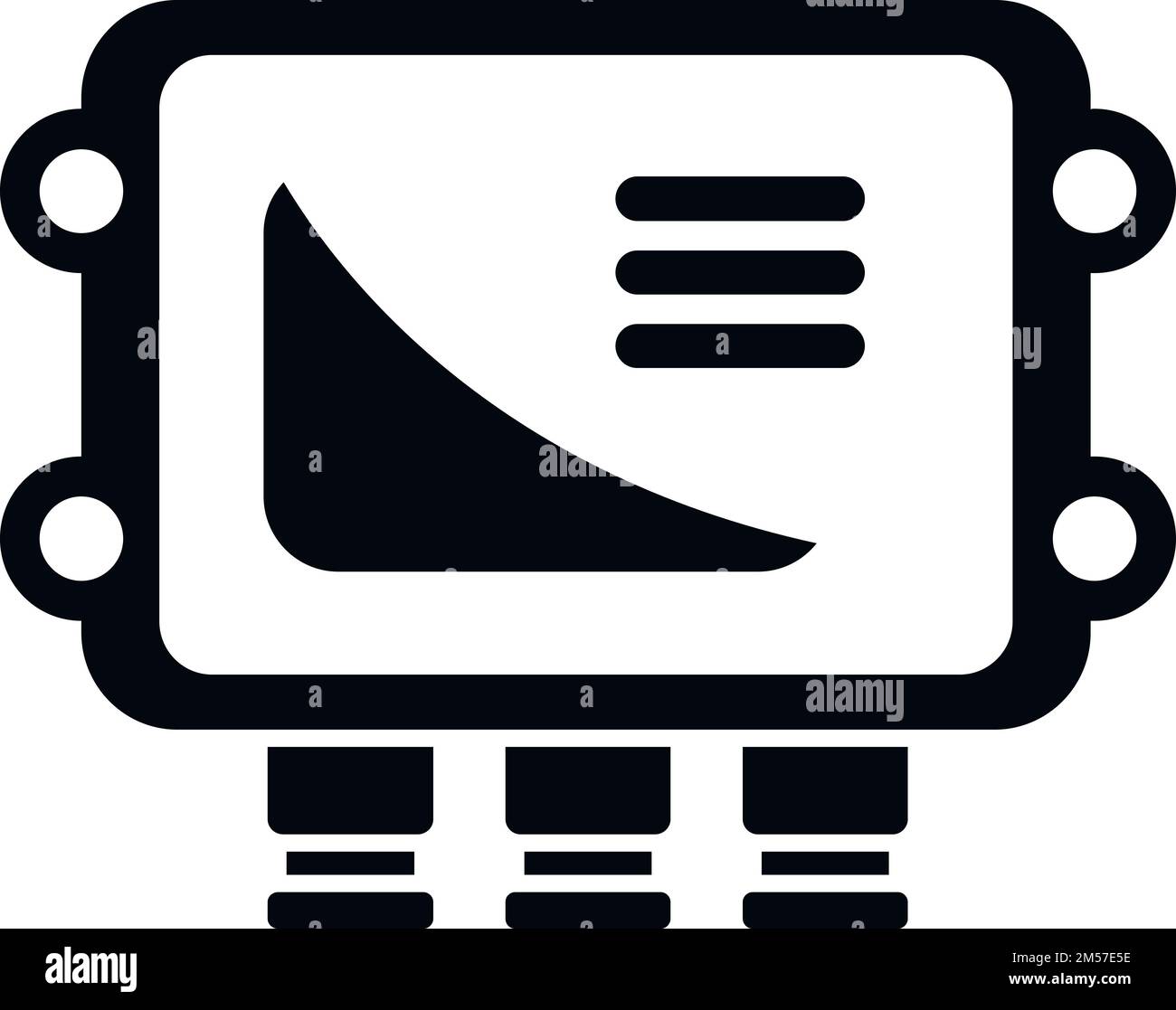 Wall junction box icon simple vector. Electric switch. Safety current ...