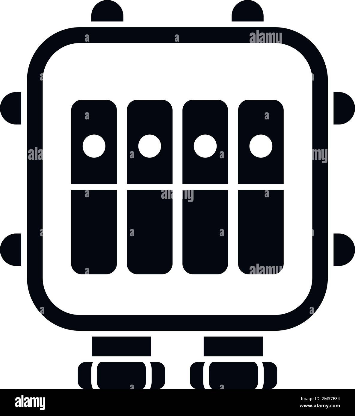 Current junction box icon simple vector. Electric switch. Safety wall ...