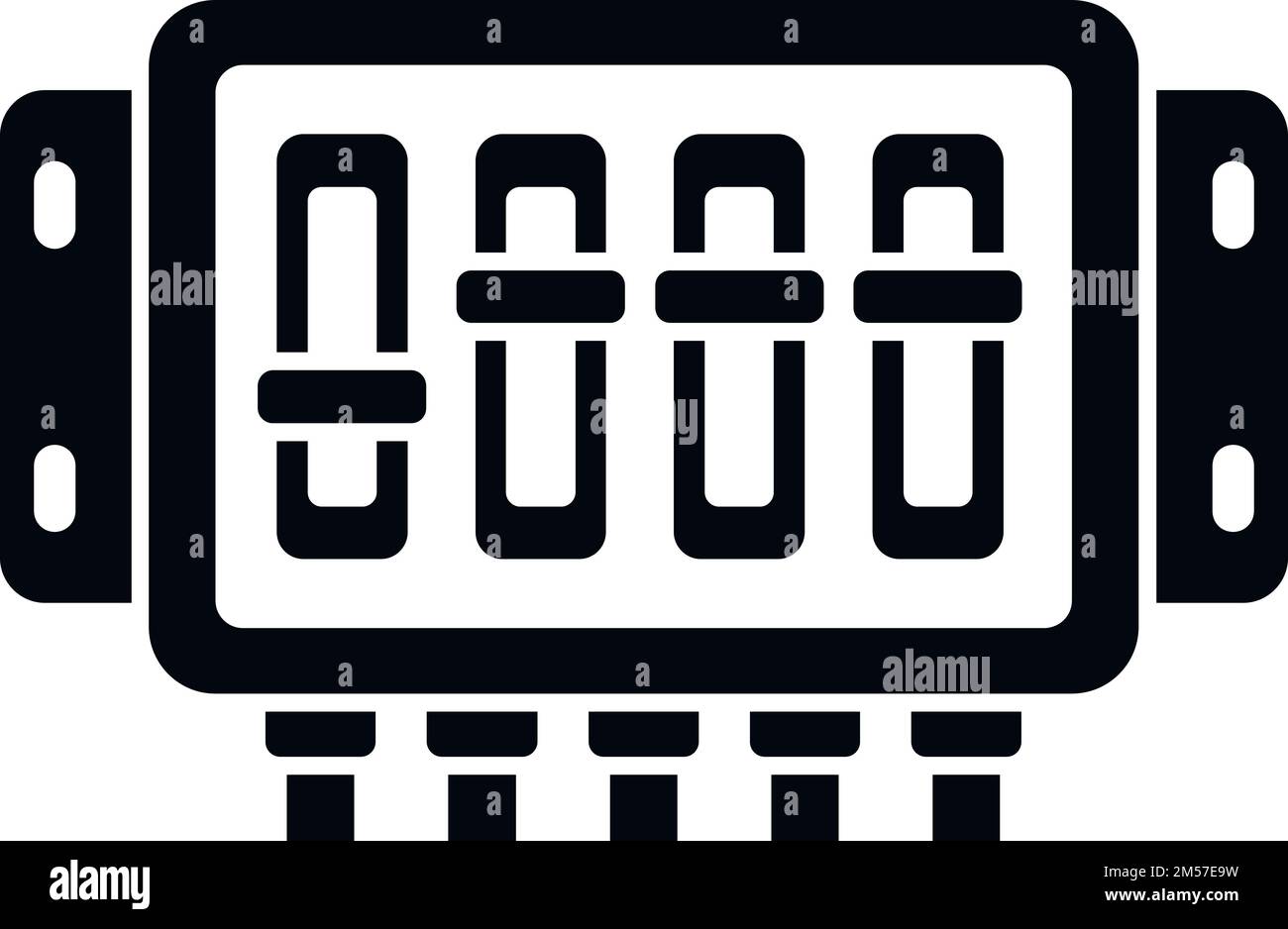 Contact junction box icon simple vector. Electric switch. Mount control ...