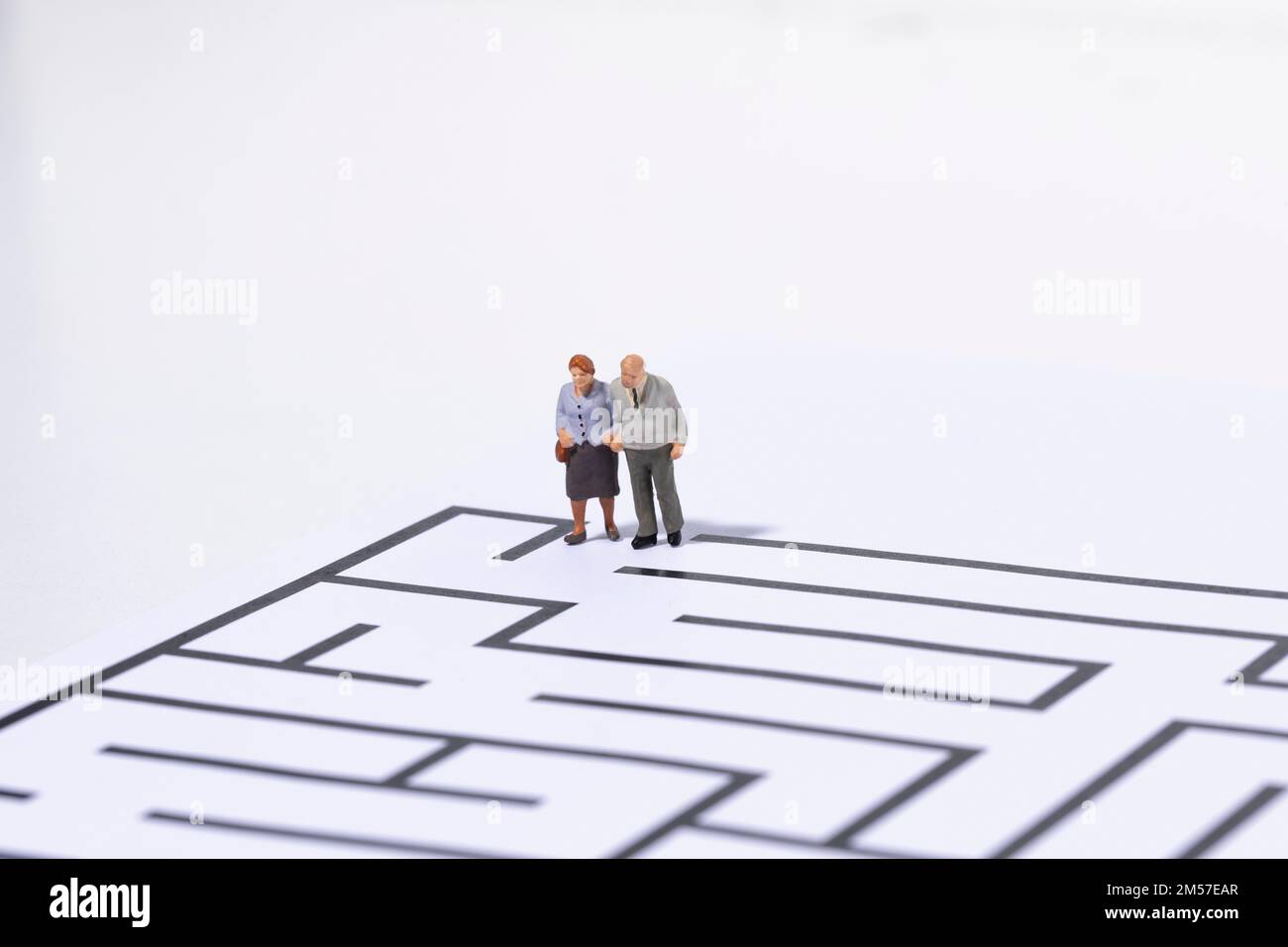 brain health and dementia series a miniature of the old man standing in ...