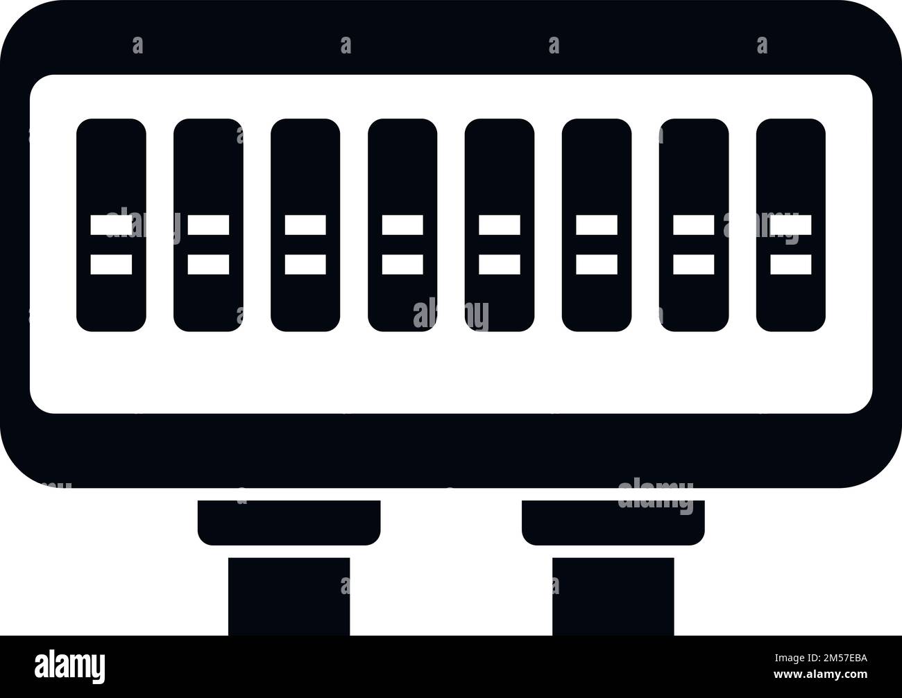 Control junction box icon simple vector. Electric power. Contact close ...