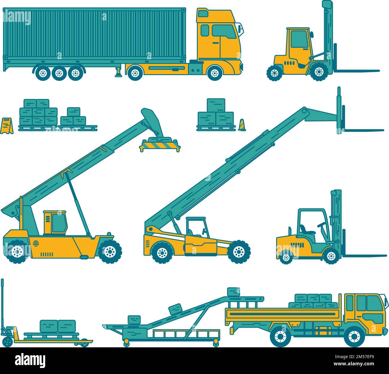 Truck infographic set hi-res stock photography and images - Alamy