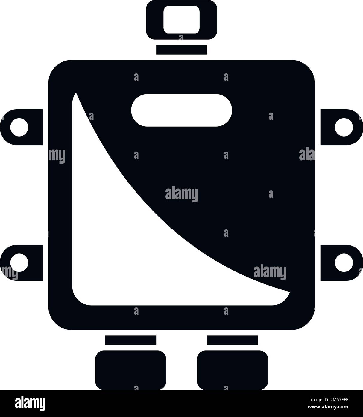 Metal junction box icon simple vector. Electric switch. Mount plug ...