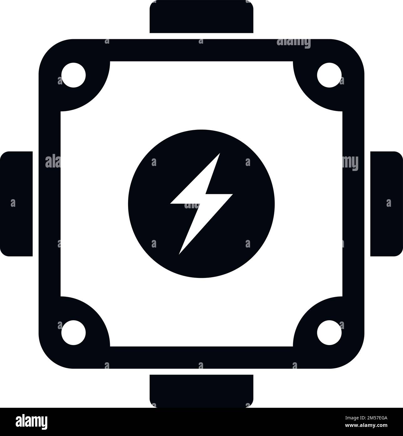 Electronic junction box icon simple vector. Safety wall. Energy current ...