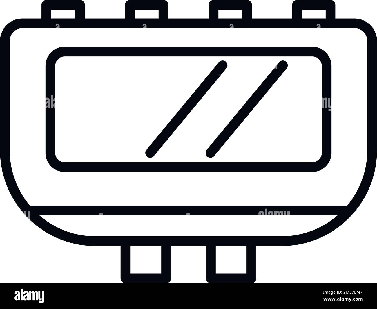 Power junction box icon outline vector. Electric switch. Safety wall ...