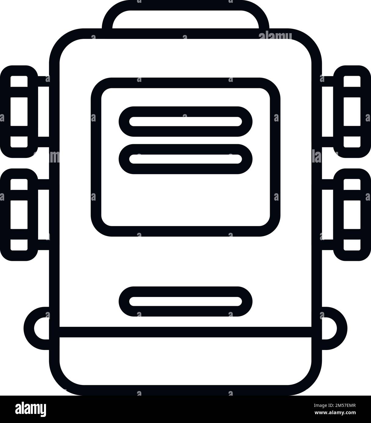 Circuit junction box icon outline vector. Electric switch. Power safety ...