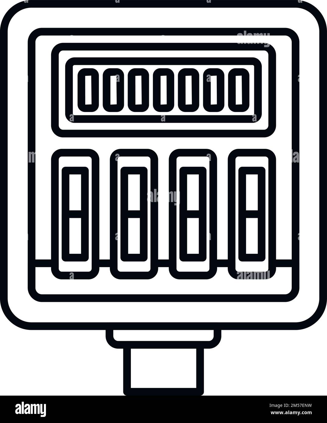 Current junction box icon outline vector. Electric switch. Safety wall ...