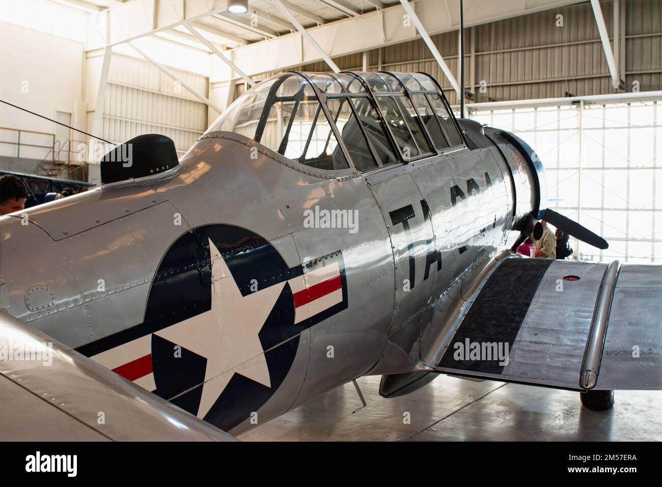 Douglas SBD-5 Dauntless plan on display at the American Heritage Museum ...