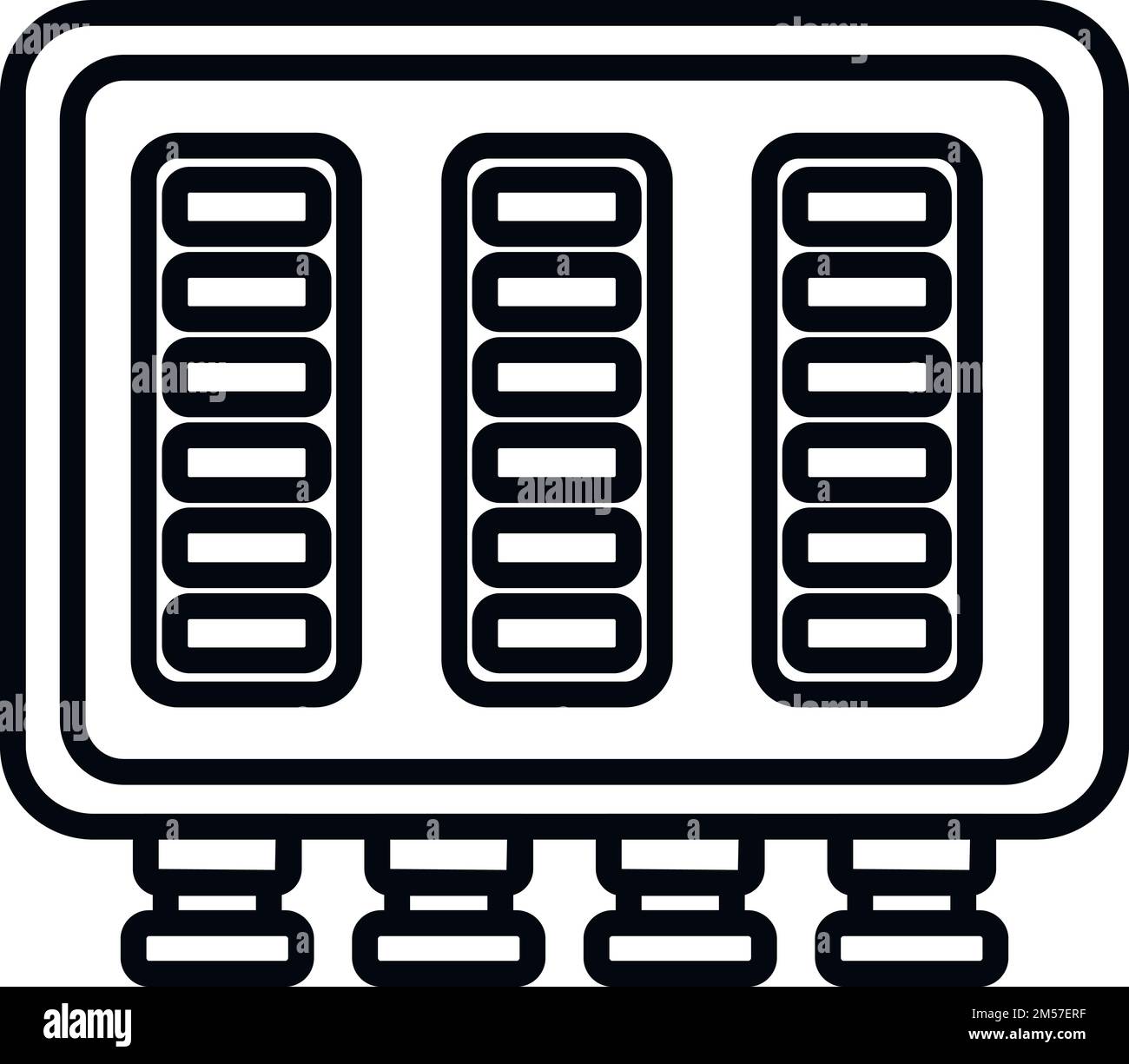 Wall breaker icon outline vector. Safety current. Plug mount Stock ...