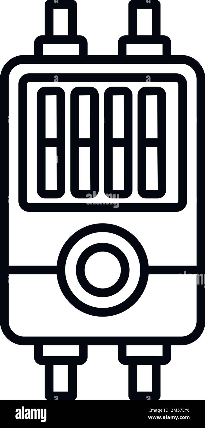 Plug junction box icon outline vector. Electric switch. Safety wall ...