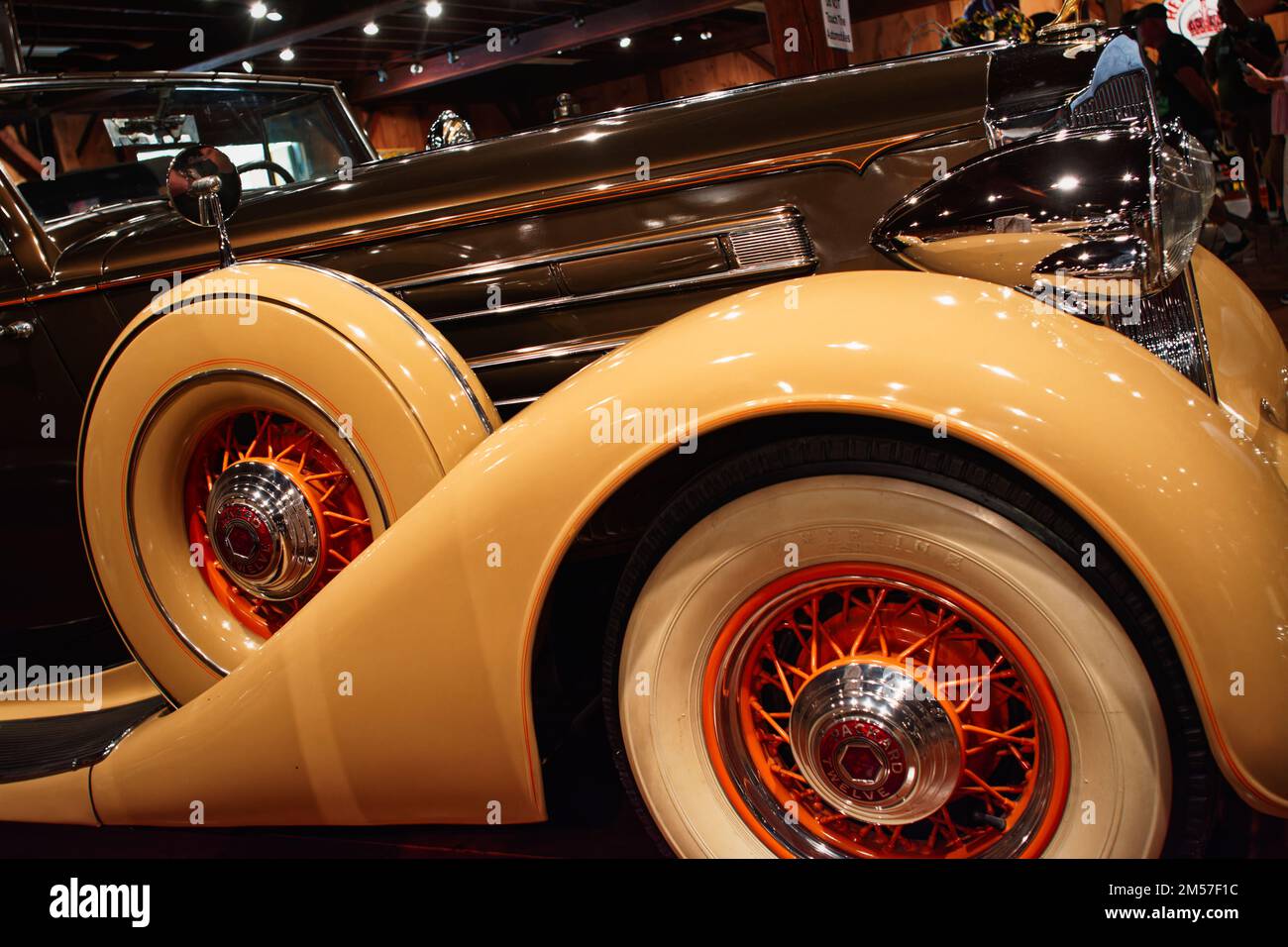 A beautiful Packard twelve cylinder automobile on display at the ...