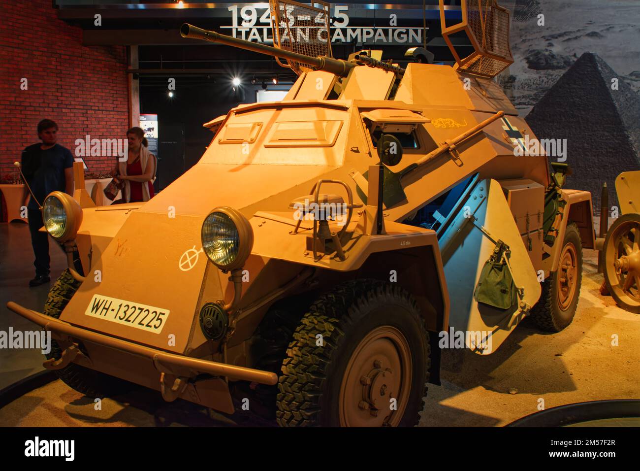 WWII German armored vehicle on display at the American Heritage Museum ...