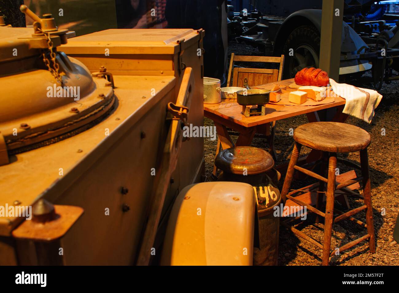 WWII Italian campaign display at the American Heritage Museum. Hudson ...