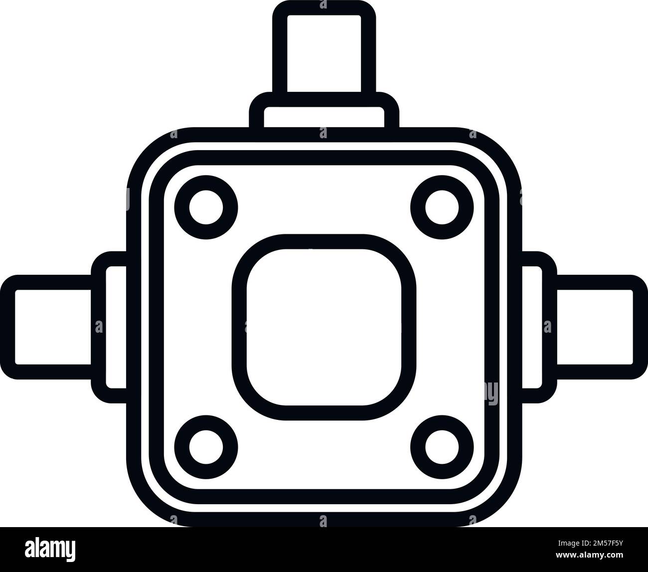 Fuse junction box icon outline vector. Electric switch. Safety circuit ...