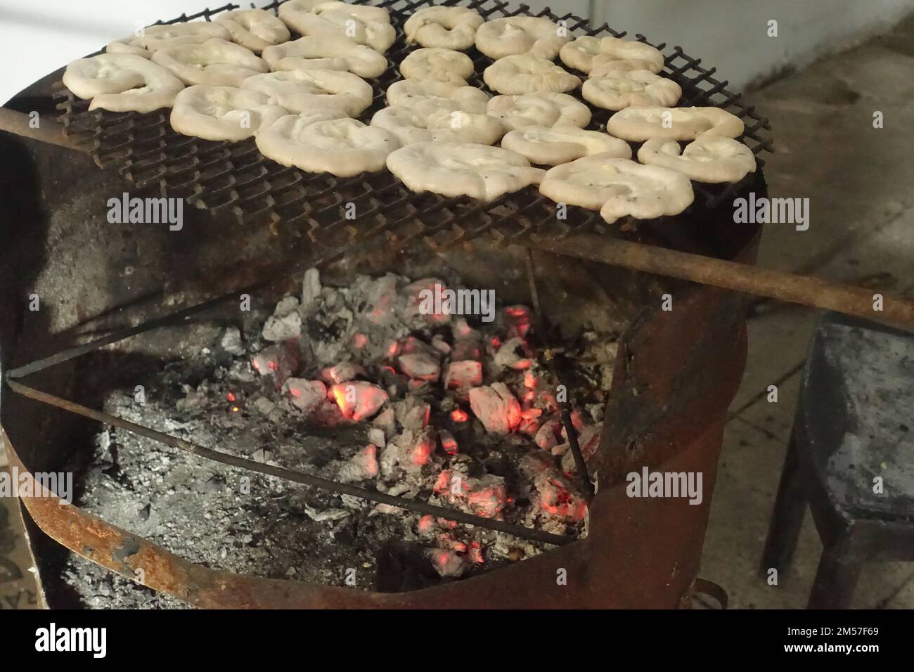 Guts cooked in the charcoal grill Stock Photo - Alamy