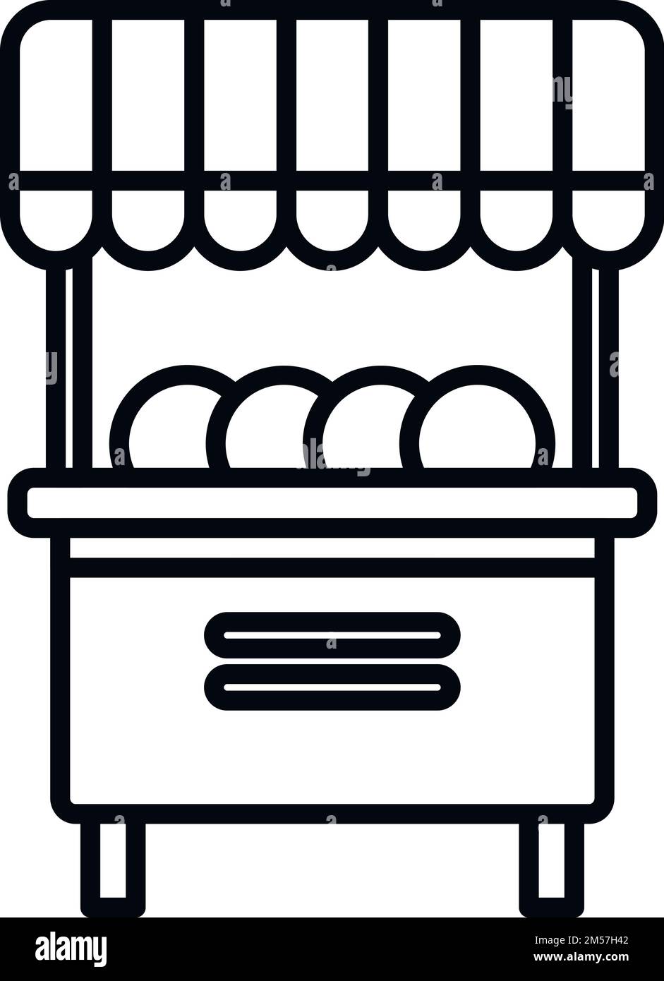 Local market icon outline vector. Fruit food. Canal seller Stock Vector ...