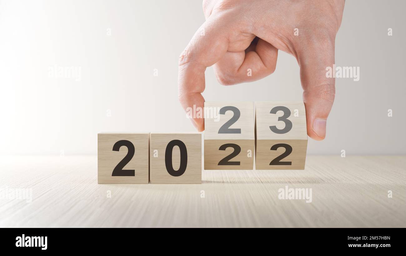Creative design concept for the new year festival 2023. 3D illustration ...
