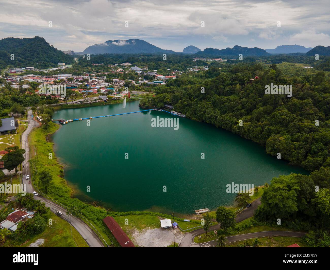 Blue Lake located at Bau district 45 minute driving from Kuching city ...